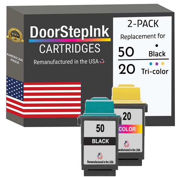 Remanufactured DoorStepInk Ink Cartridges for Lexmark #50 Black and #20 Tri-Color - Walmart.com