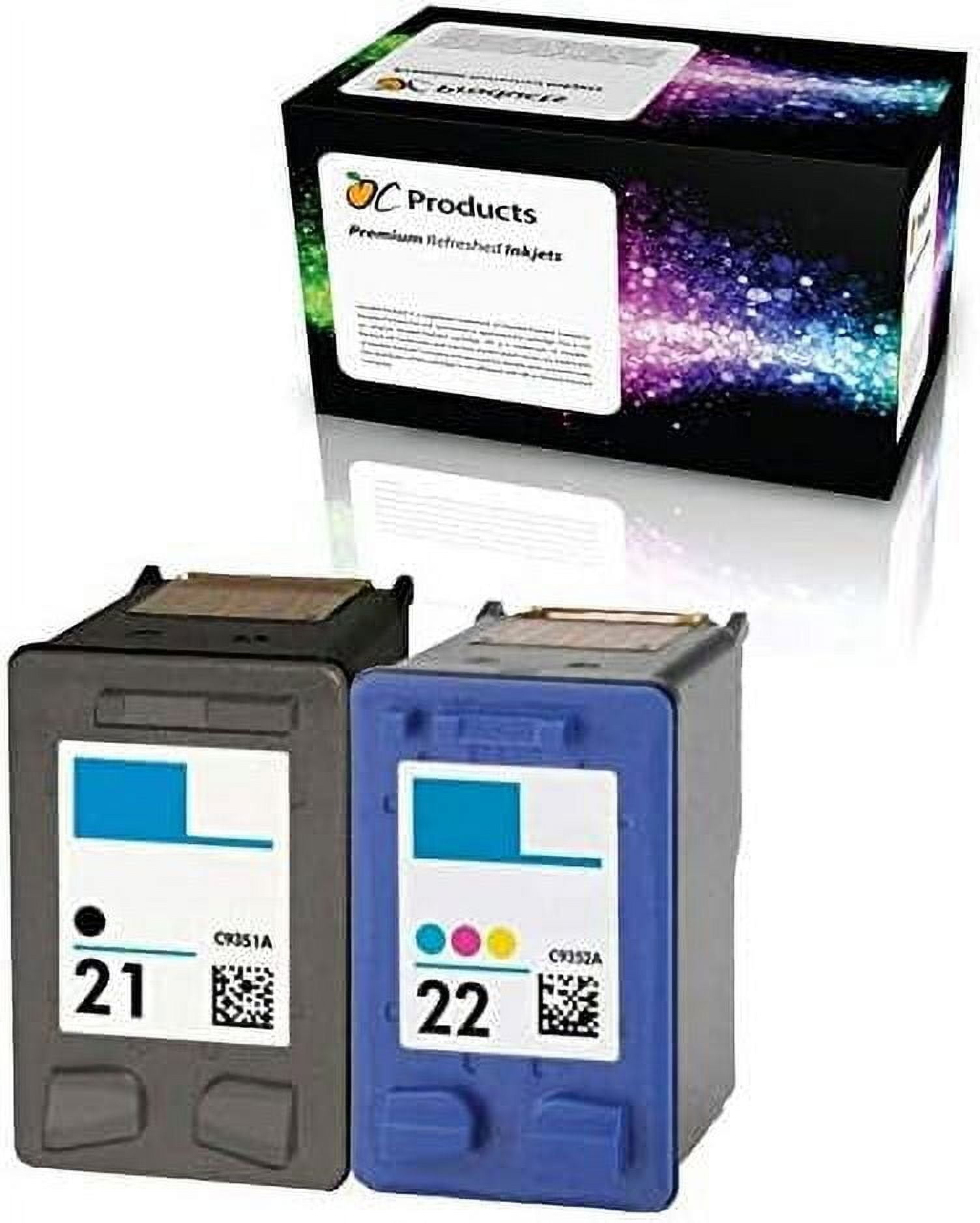 Ocproducts Remanufactured Ink Cartridge Replacement for HP 21 22 for ...
