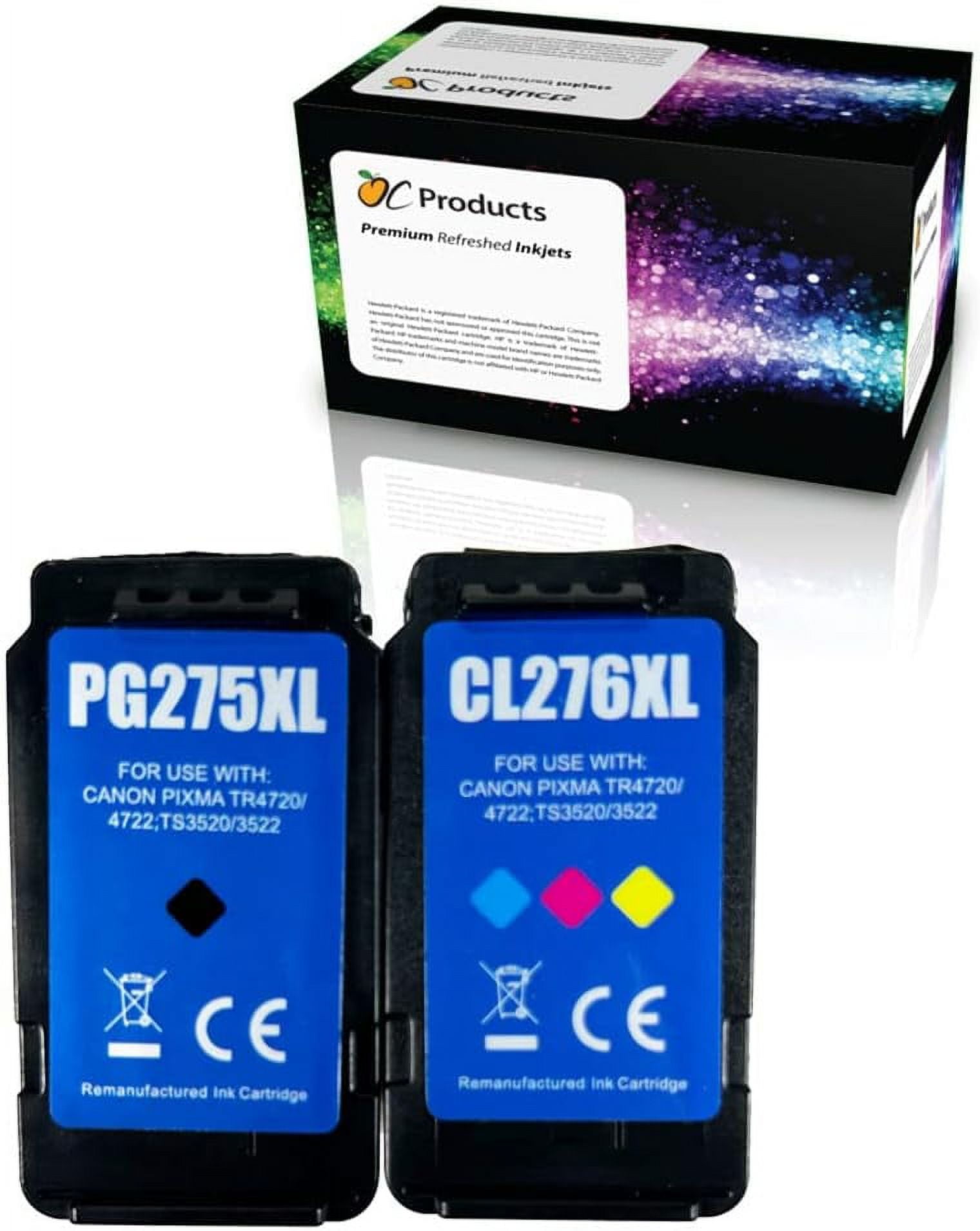 Remanufactured OCProducts Ink Cartridge Replacement for Canon PG-275XL ...