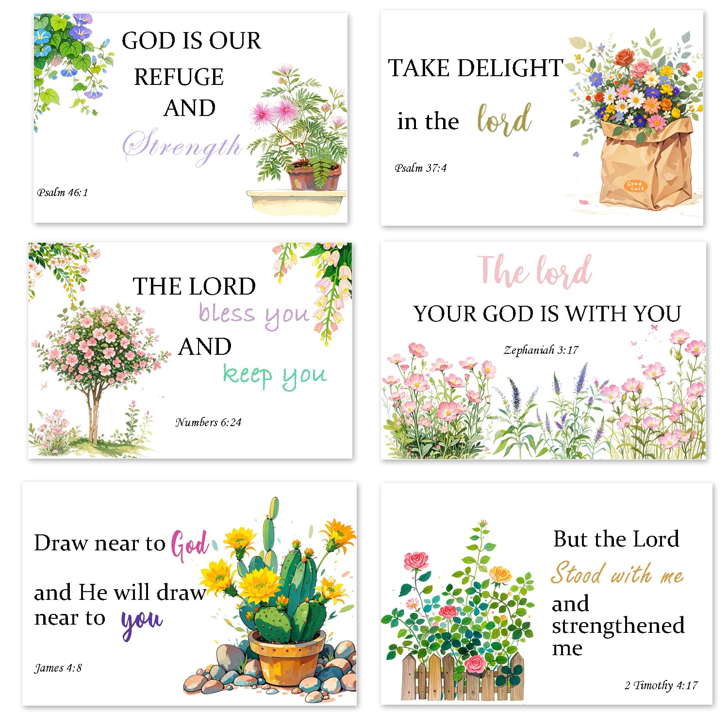Remarkabel 30 Pack Christian Greeting Cards 4x6 Inch Inspirational Note ...