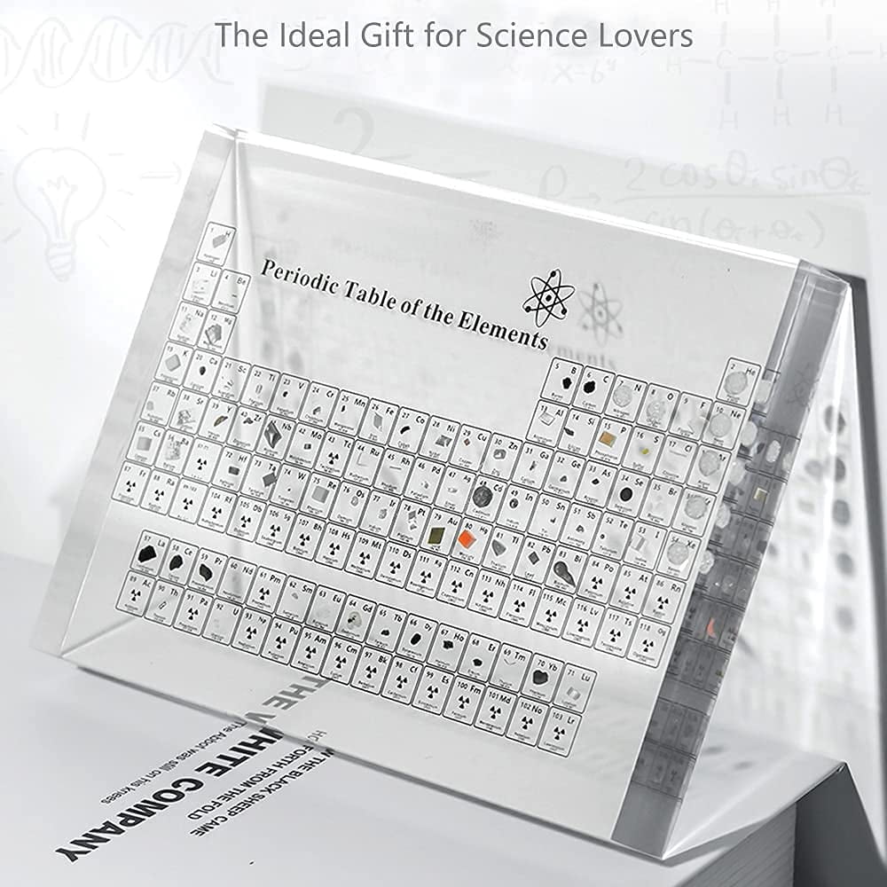 Remarkable Learning Tool: Clear Acrylic Periodic Table With 83 Real ...