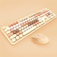 Remarkable RG-OLDTIMEKNM-PNK Retro Keyboard Plus Mouse Combo, Pink ...