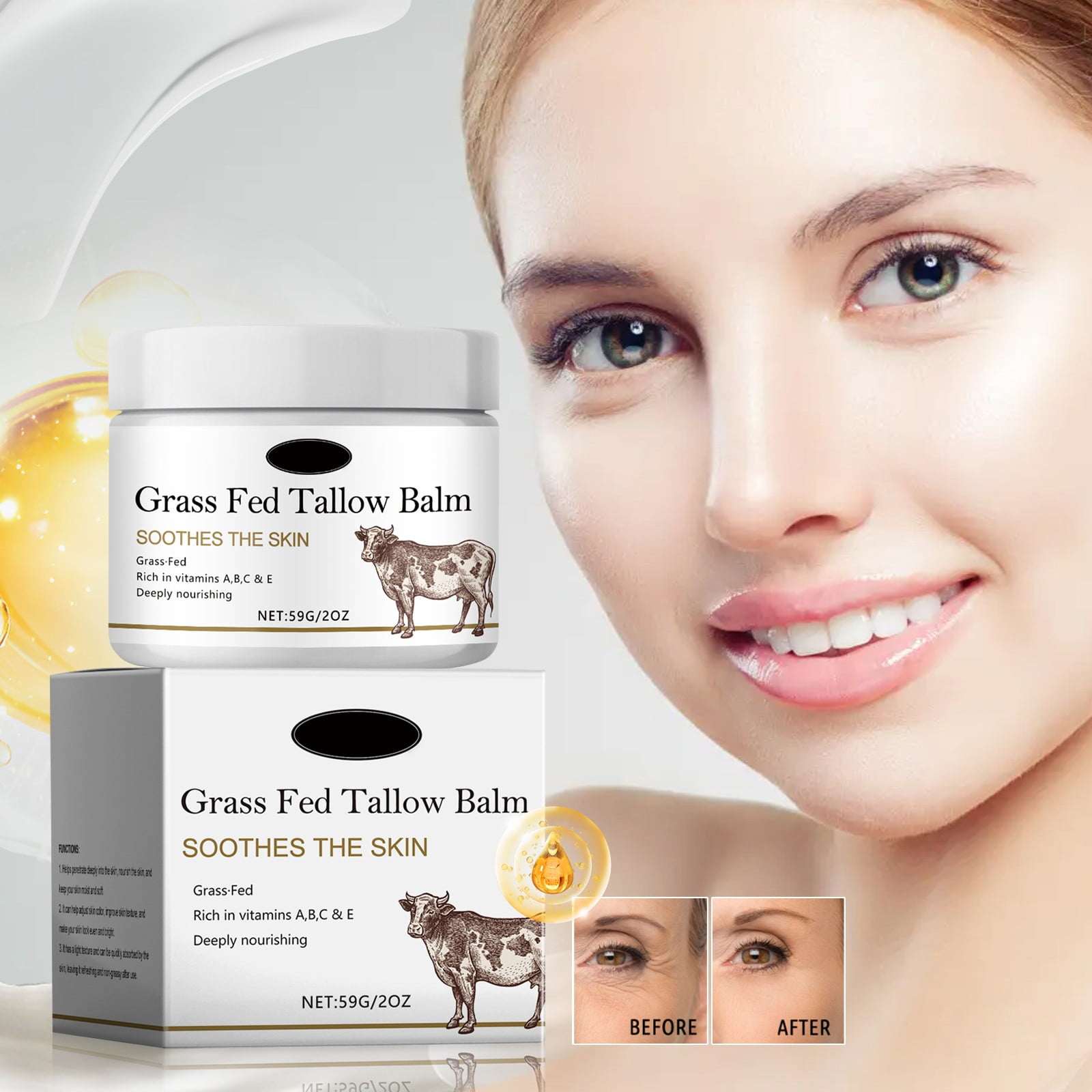 Remarkable effect Tallow Cream Tallow Firming Moisturizer Shea Butter ...
