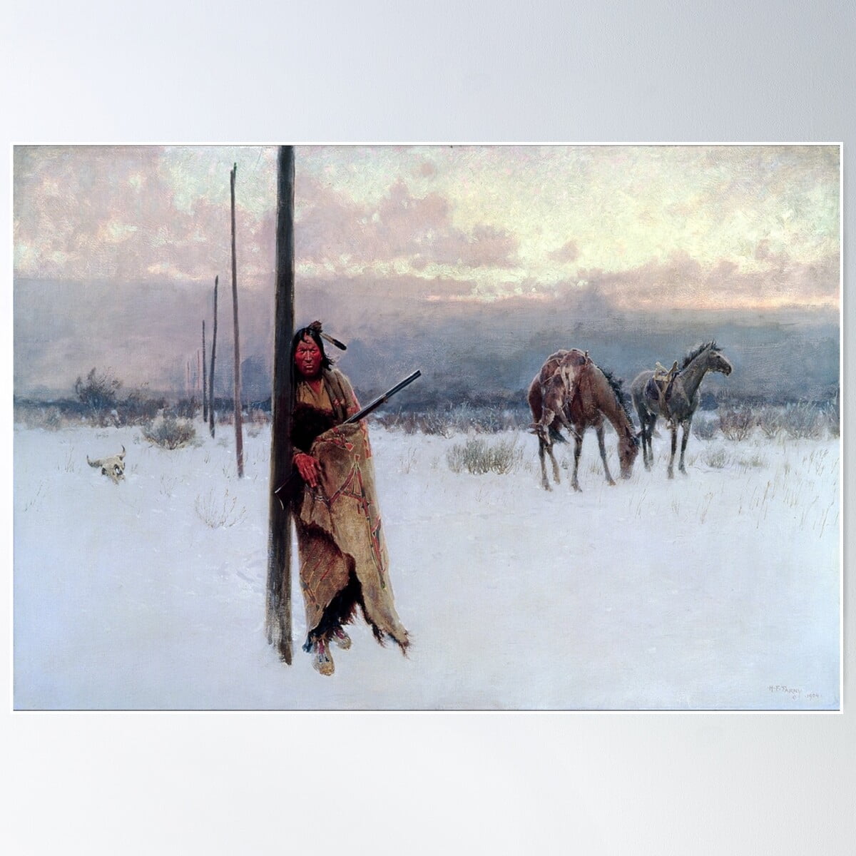 [Remastered] "The Song Of The Talking Wire" - Henry Farny 1904 Poster ...