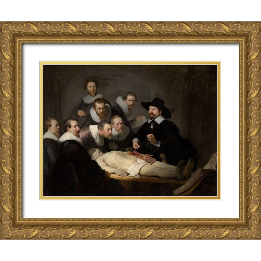 Rembrandt 18x15 Gold Ornate Wood Framed with Double Matting Museum Art ...