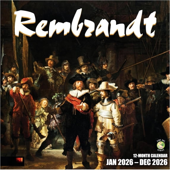 Rembrandt 2026 Wall Calendar 12 Month | 12" x 24" Open | Thick & Sturdy ...