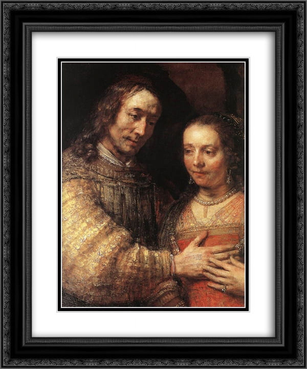 Rembrandt 2x Matted 20x24 Black Ornate Framed Art Print 'The Jewish ...