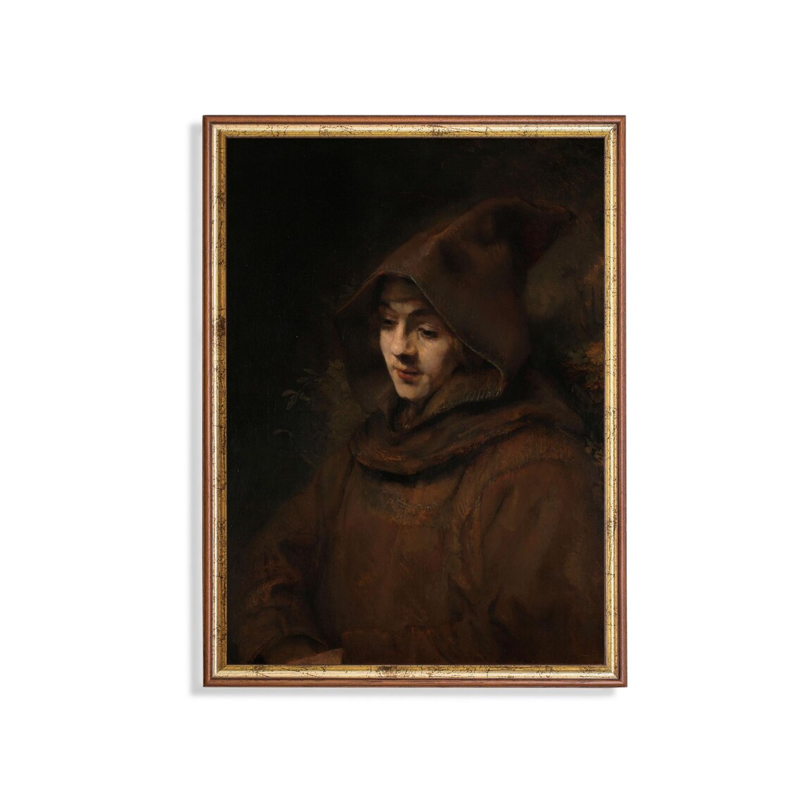 Rembrandt Portrait Poster Titus As A Monk - Dutch Old Master Art ...