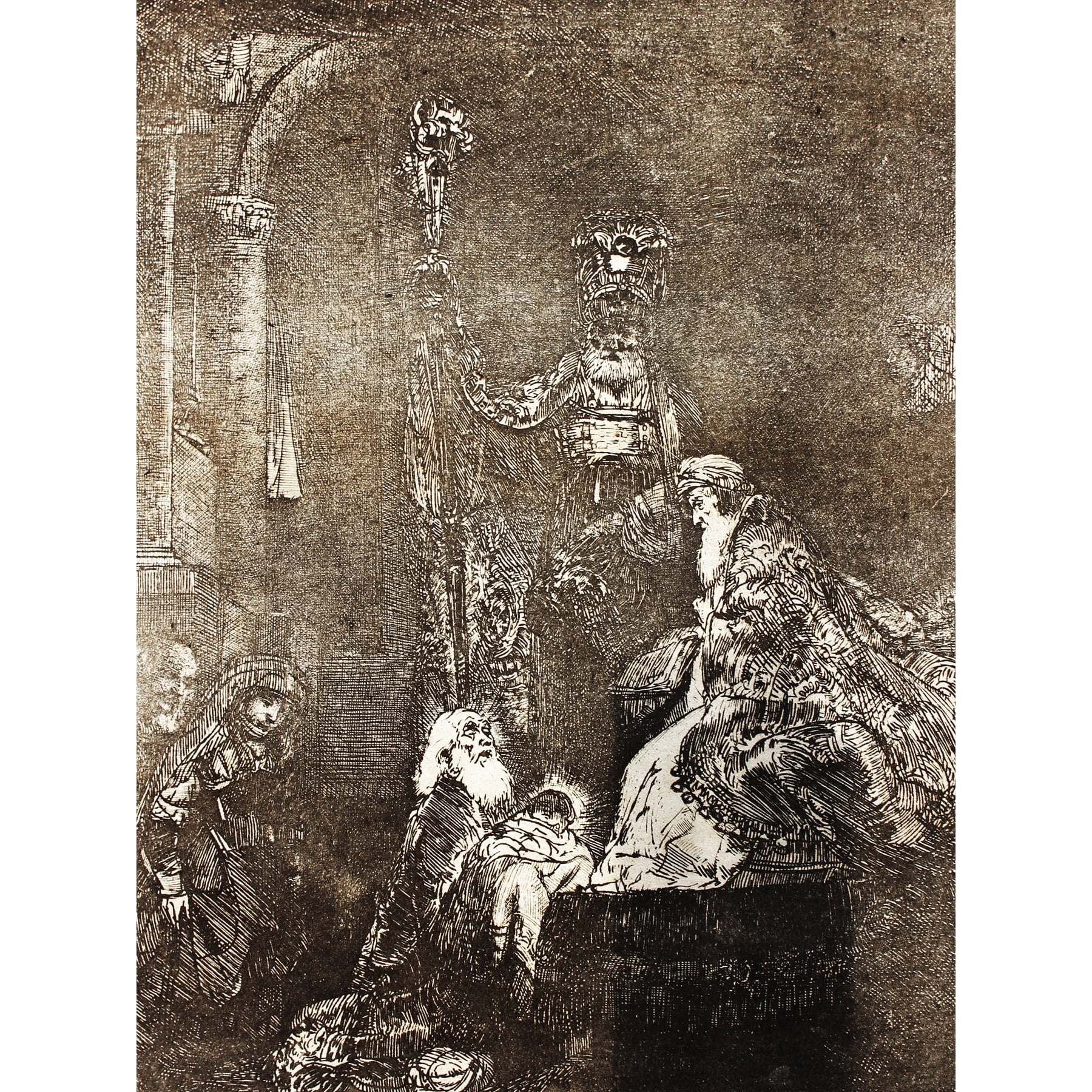 Rembrandt The Presentation In The Temple In The Dark Manner Extra Large ...