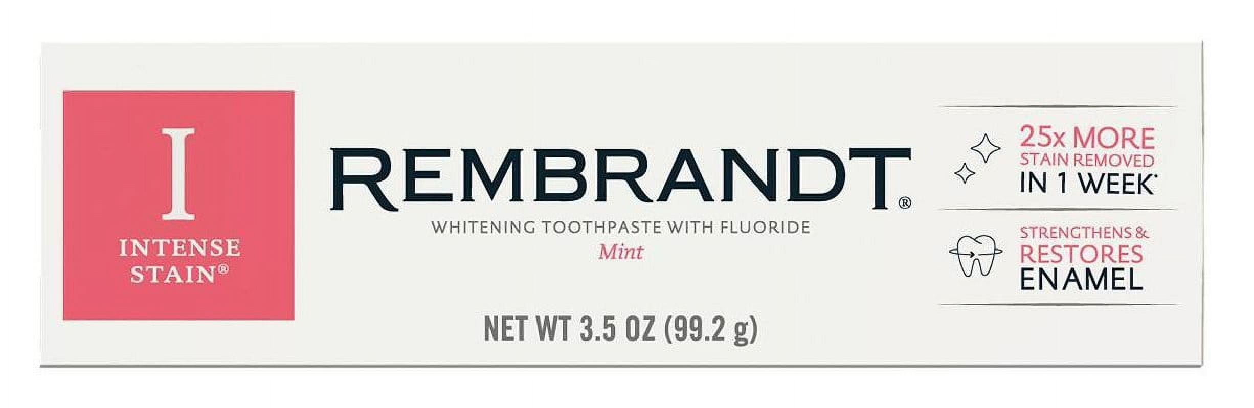 Rembrandt Toothpaste Whitening Intense Stain Mint 3.5oz (Pack of 3 ...