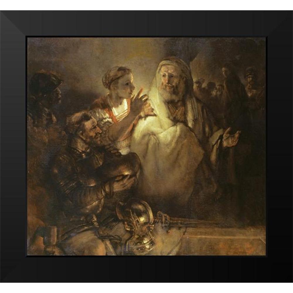 Rembrandt Van Rijn, 22x20 Black Modern Framed Museum Art Print Titled ...