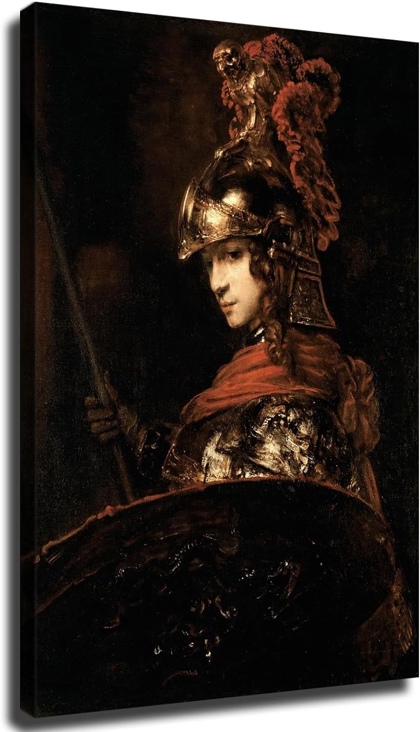 Rembrandt Van Rijn Pallas Athena or Portrait Poster Canvas Print Wall ...