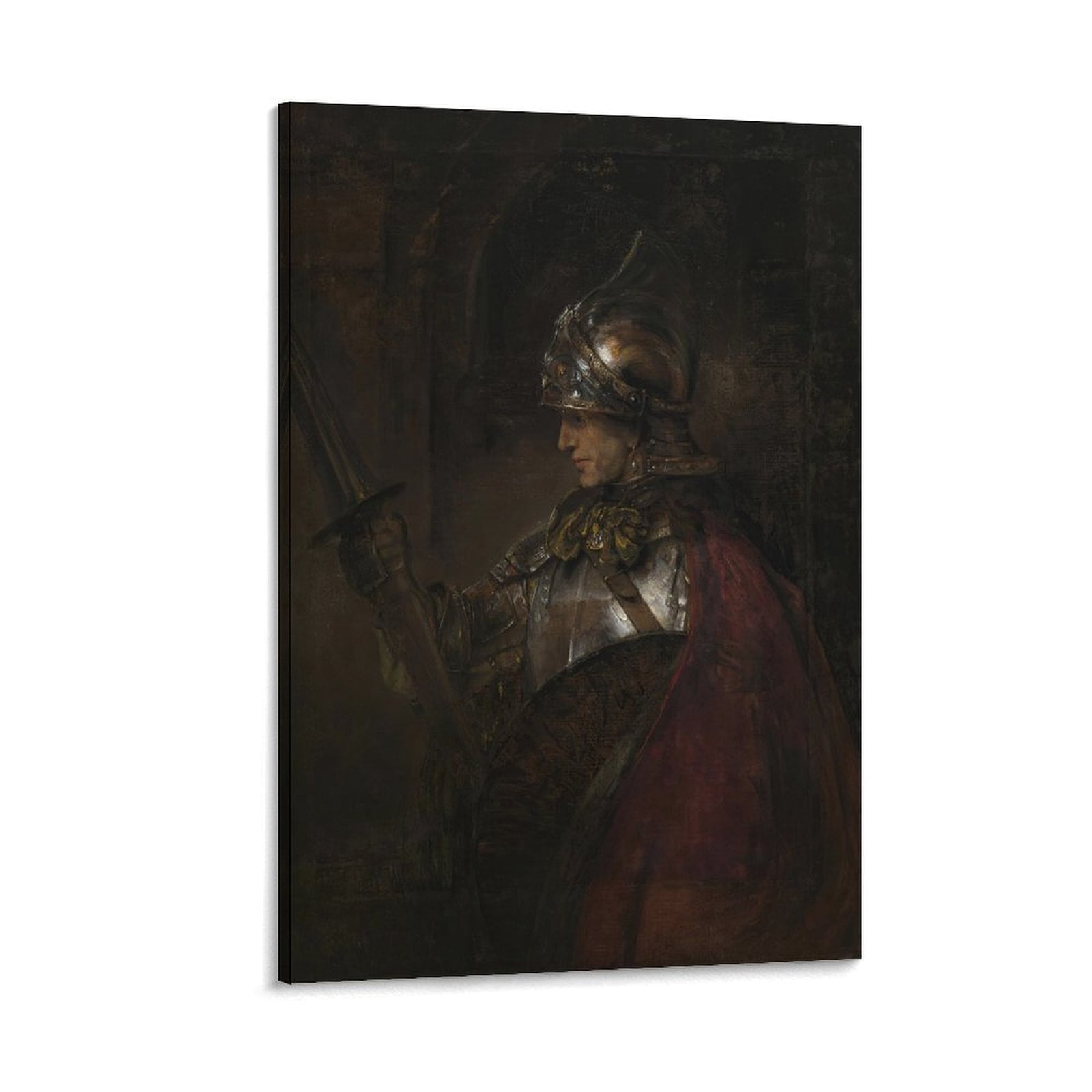 Rembrandt Van Rijn Poster A Man in Armour Wall Art Poster Scroll Canvas ...