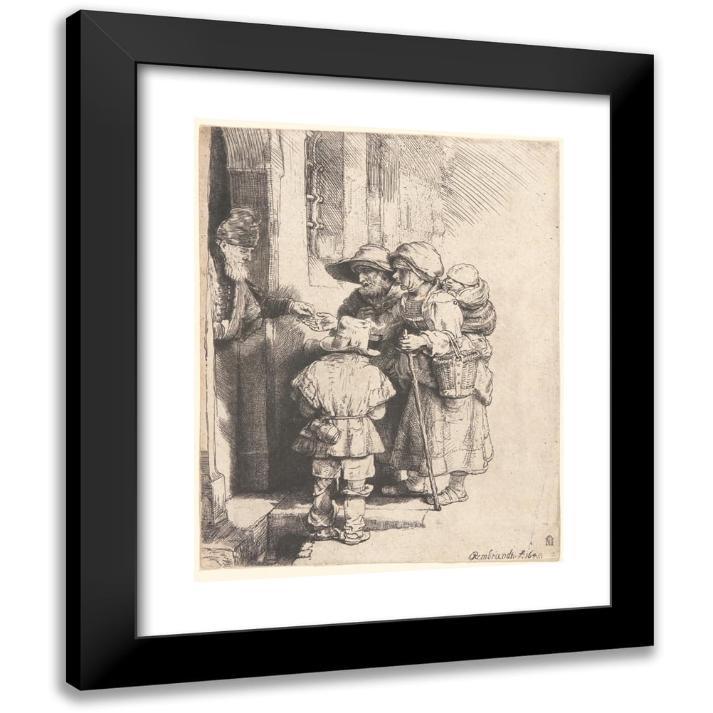 Rembrandt van Rijn 12x14 Black Modern Framed Museum Art Print Titled ...