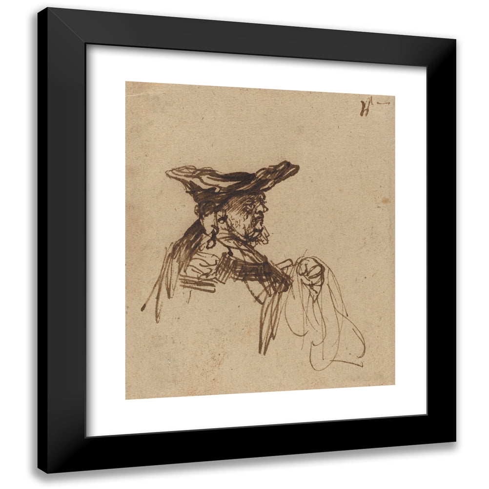 Rembrandt van Rijn 12x14 Black Modern Framed Museum Art Print Titled ...
