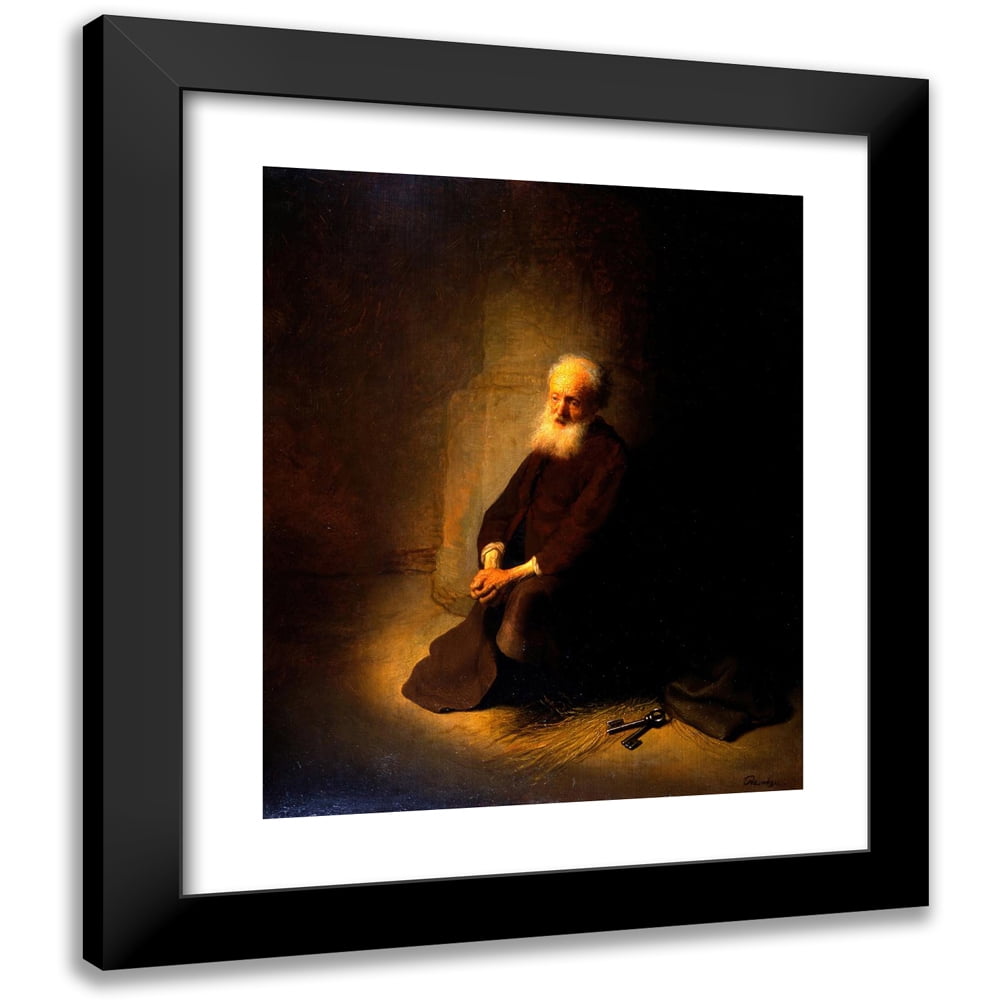 Rembrandt van Rijn 12x14 Black Modern Framed Museum Art Print Titled ...