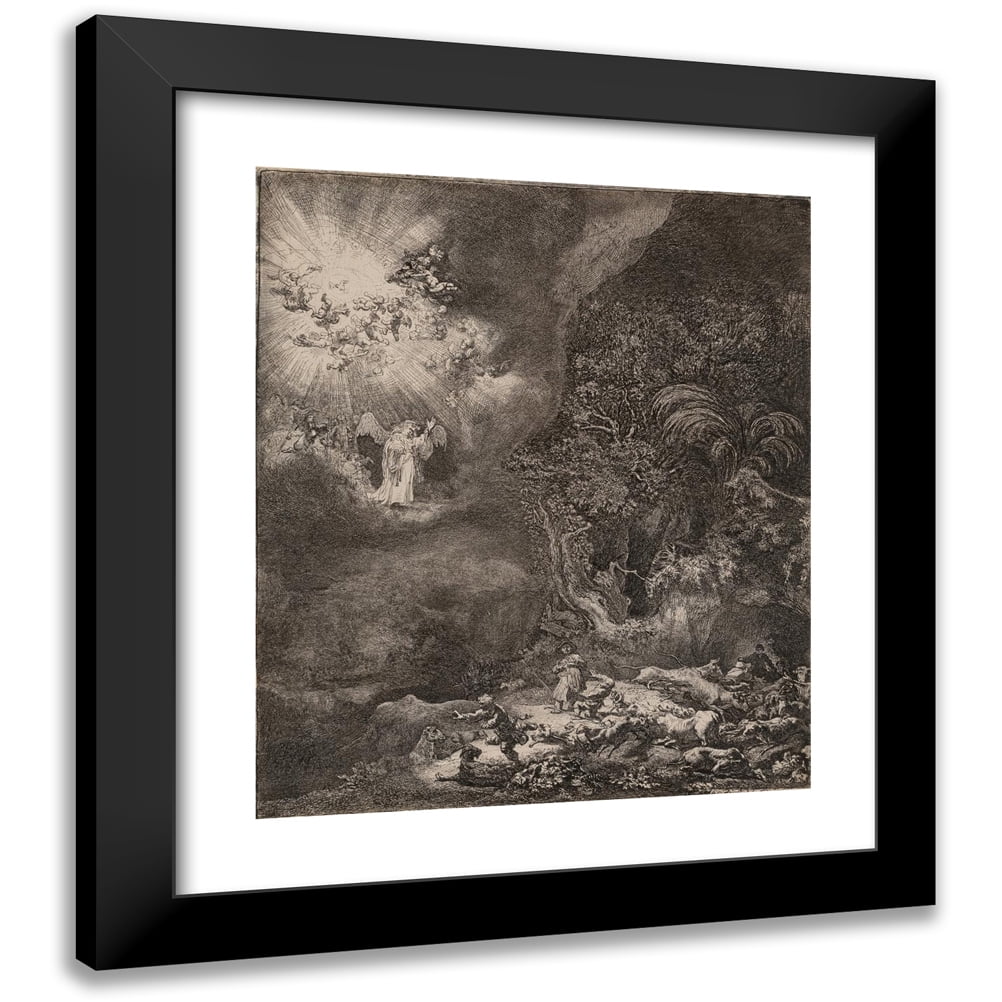 Rembrandt van Rijn 12x14 Black Modern Framed Museum Art Print Titled ...