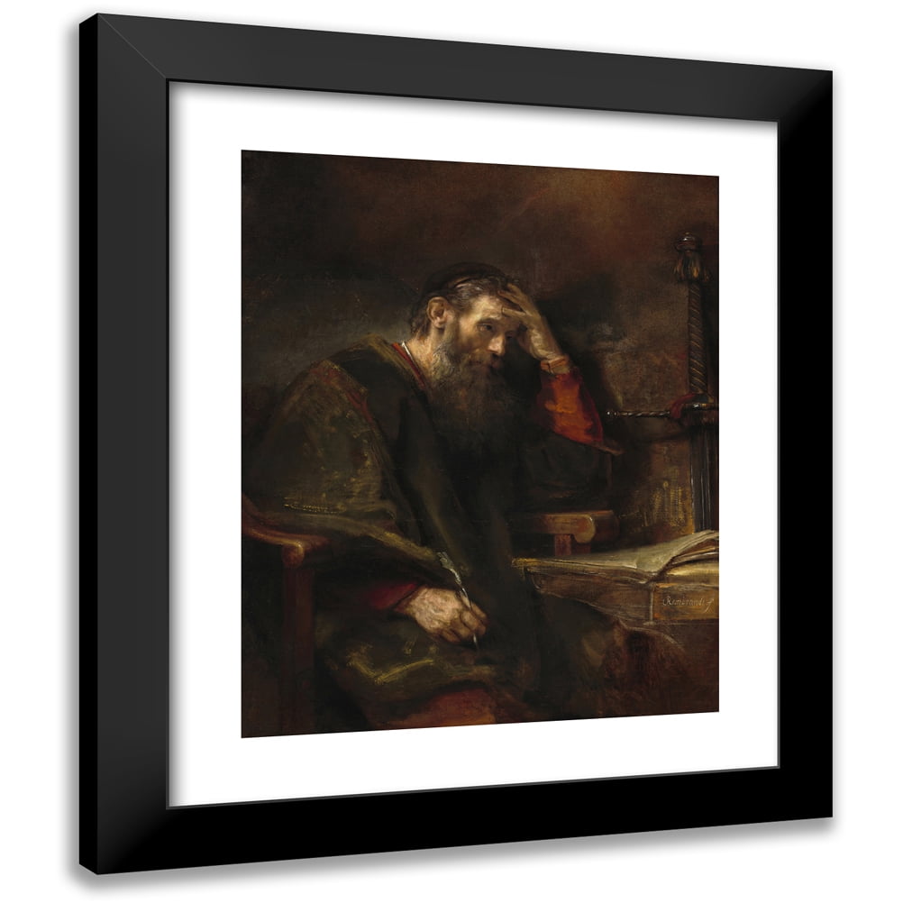 Rembrandt van Rijn 12x14 Black Modern Framed Museum Art Print Titled ...