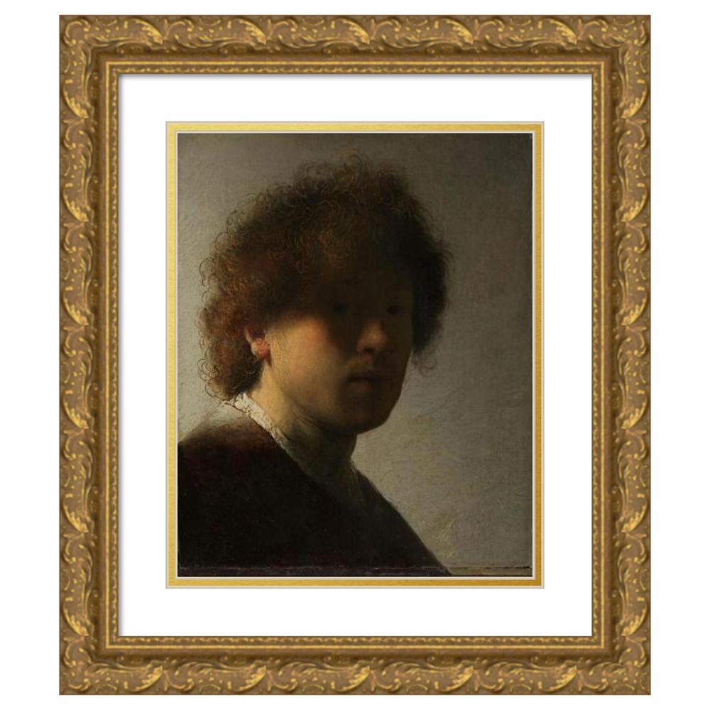Rembrandt van Rijn 12x14 Gold Ornate Wood Frame and Double Matted ...