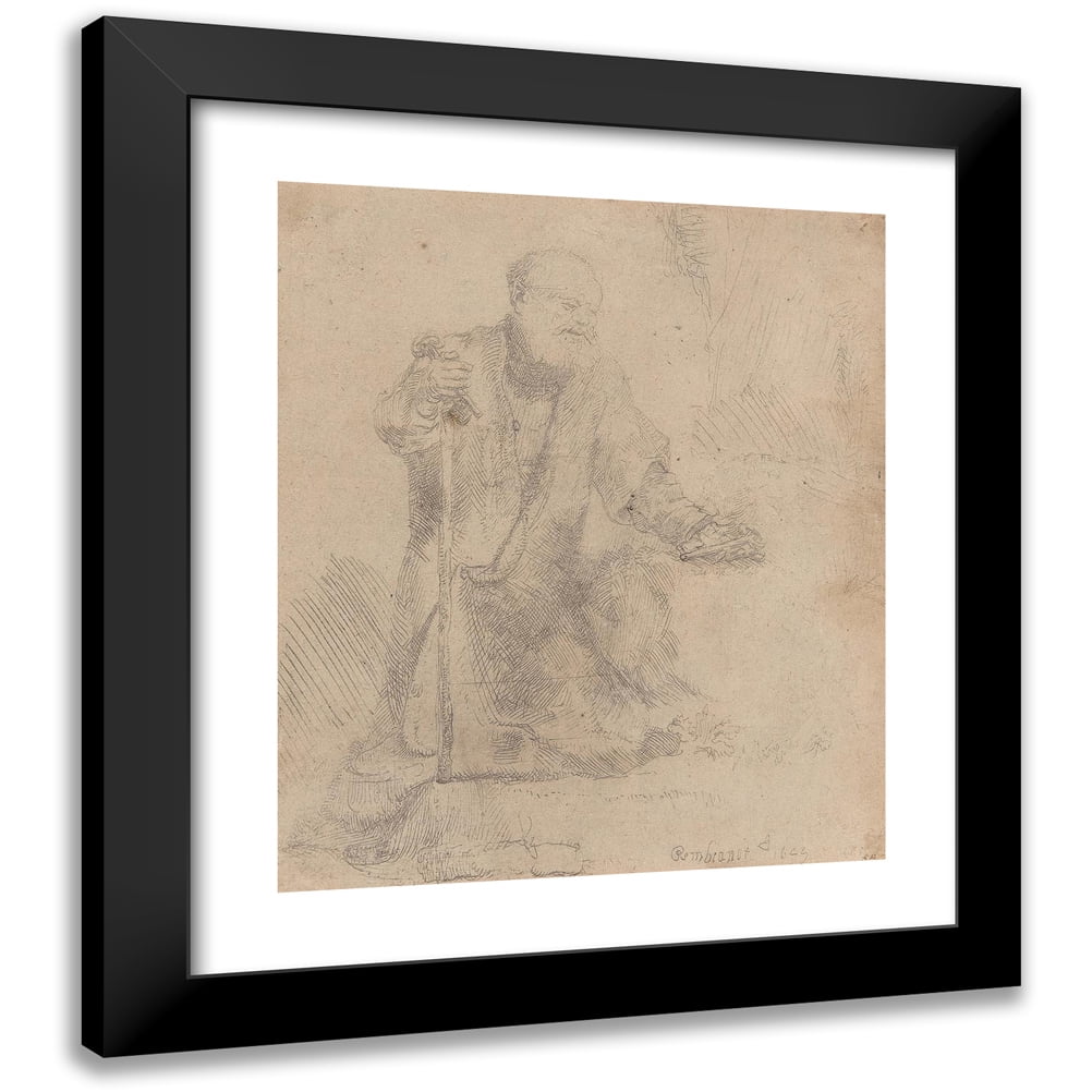 Rembrandt van Rijn 15x17 Black Modern Framed Museum Art Print Titled ...