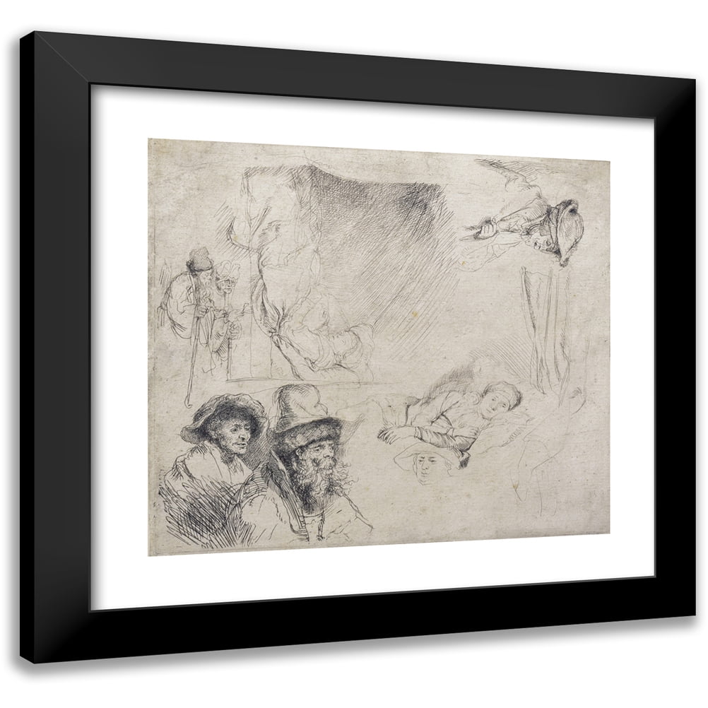 Rembrandt van Rijn 22x20 Black Modern Framed Museum Art Print Titled ...
