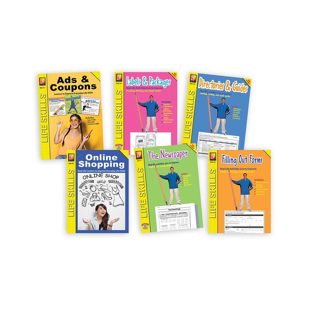 Remedia Publications Practical Practice Reading Book Series, Set of 6 ...