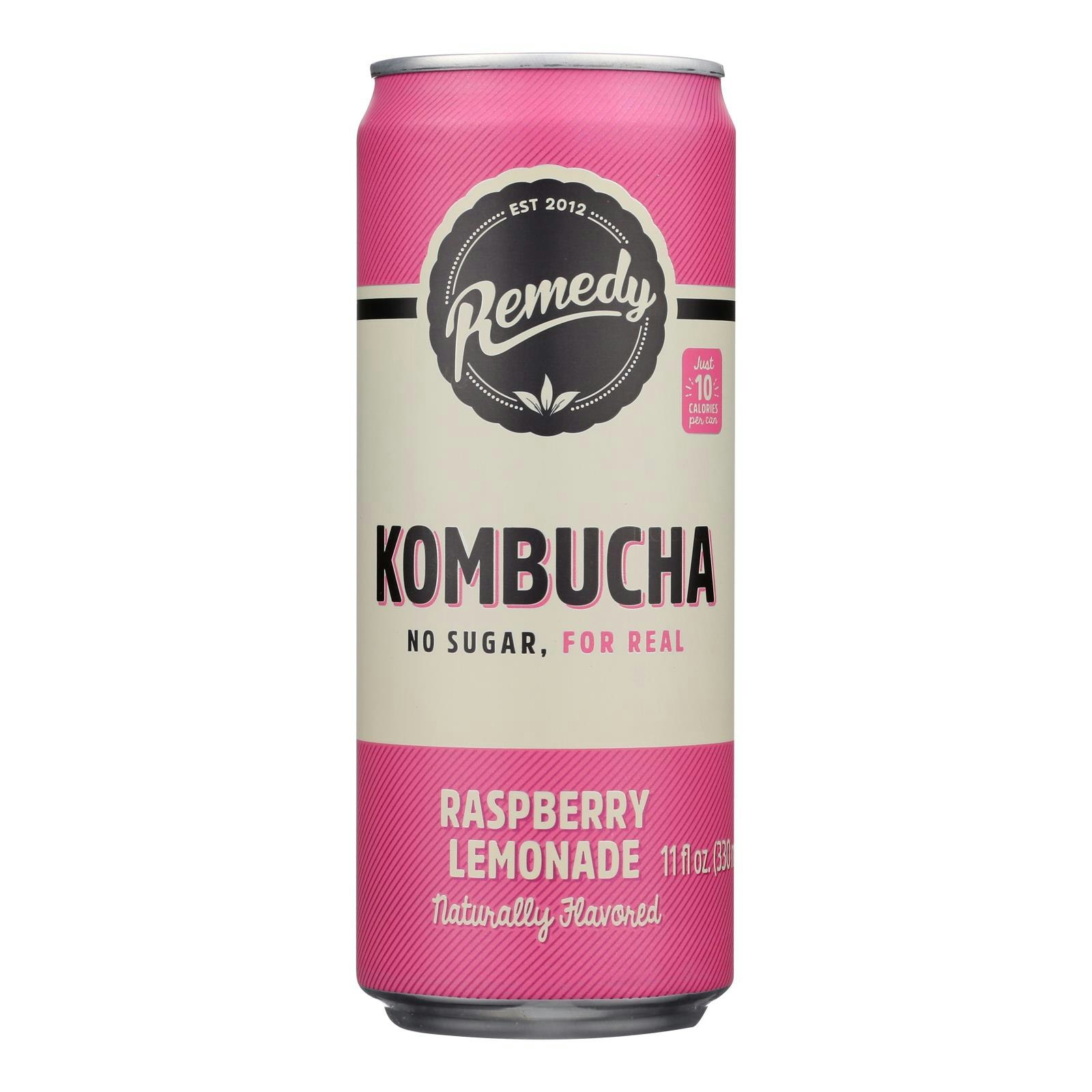 Remedy Kombucha Raspberry Lemonade 11.2 fl oz (Pack Of 12) - Walmart.com