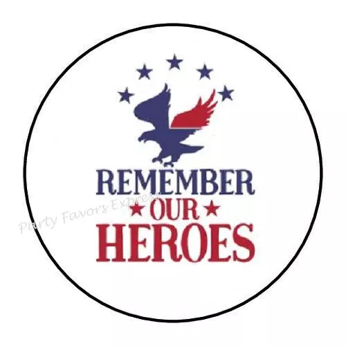 Remember Our Heroes Sticker Party Favors Sticker Envelope Seals Labels ...