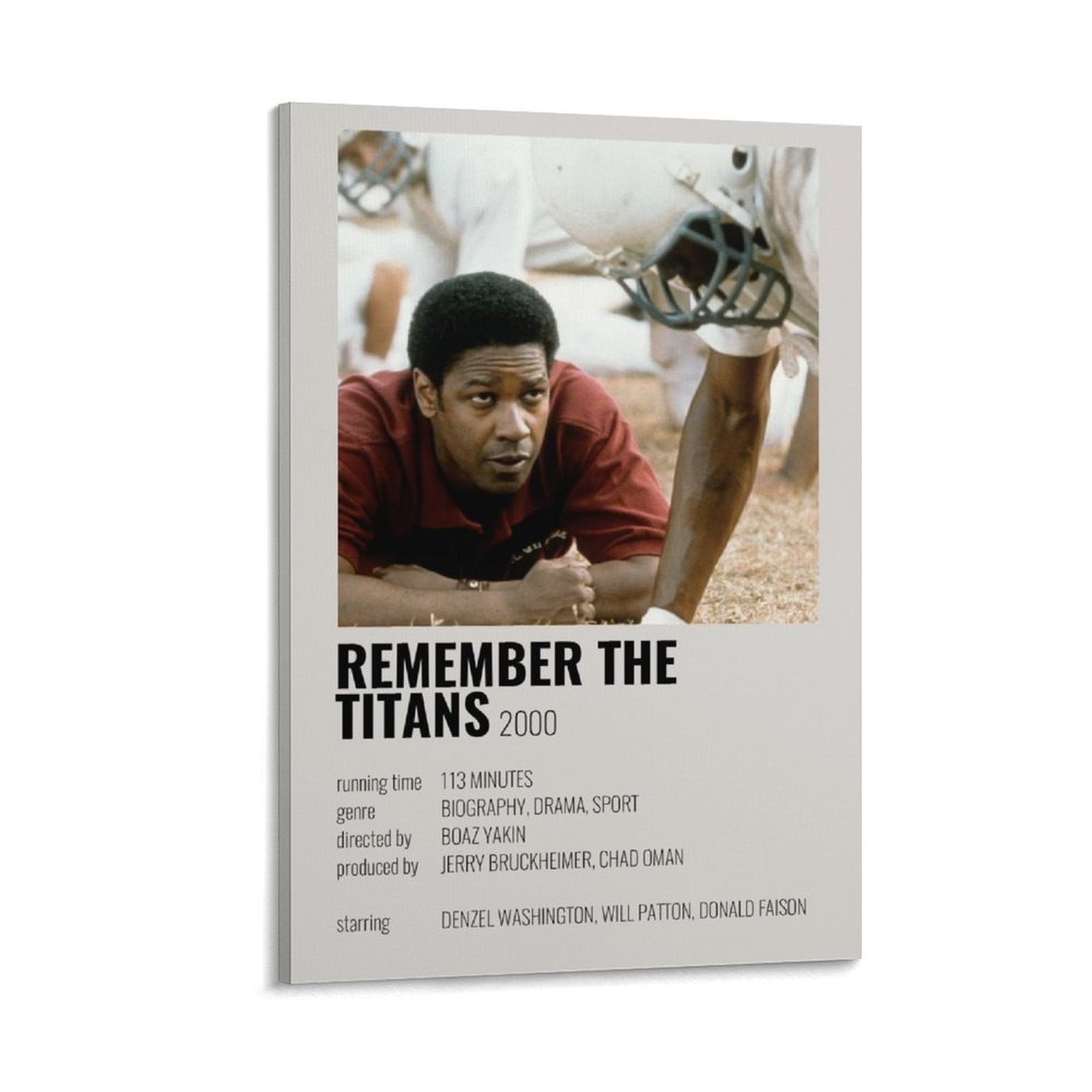 Remember The Titans Movie Poster (6) Painting On Canvas Wall Art Poster ...