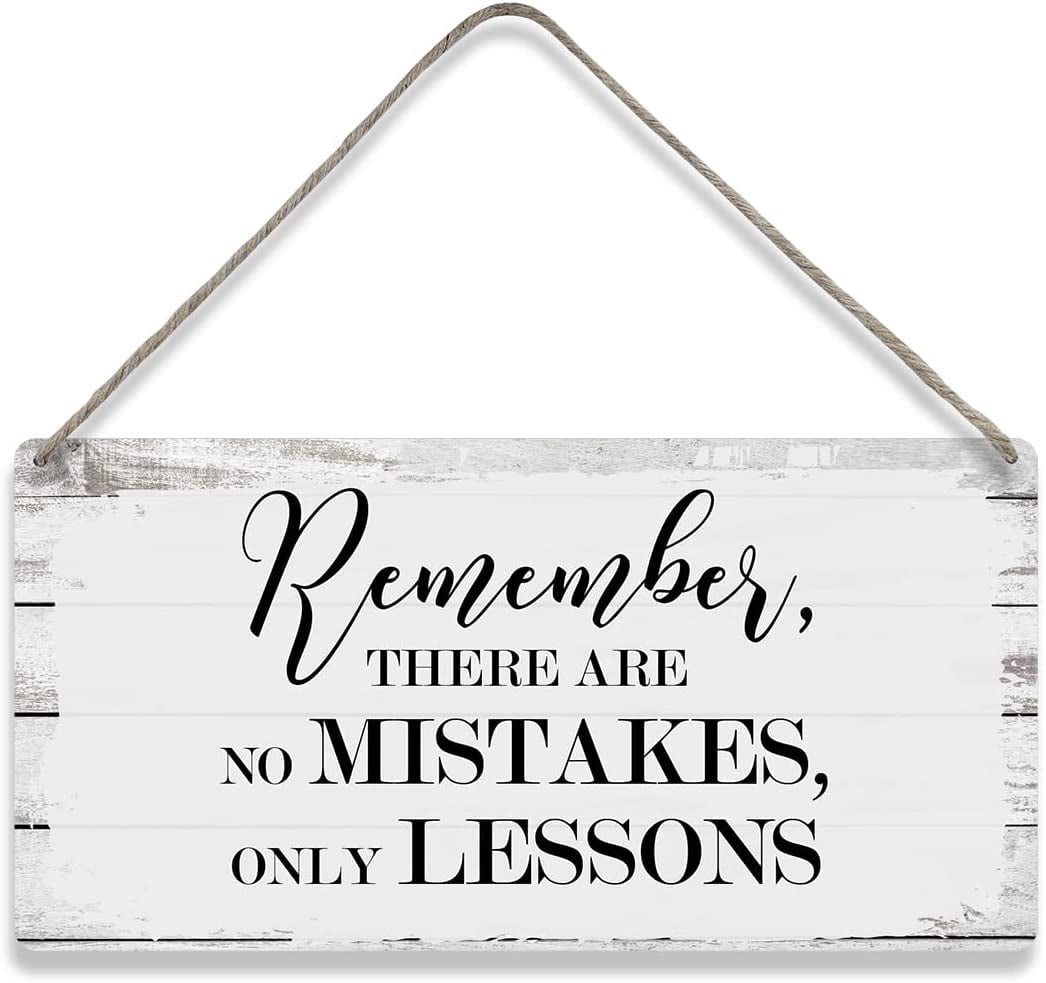 Remember There Are No Mistakes Only Lessons Sayings Home Wall Decor ...