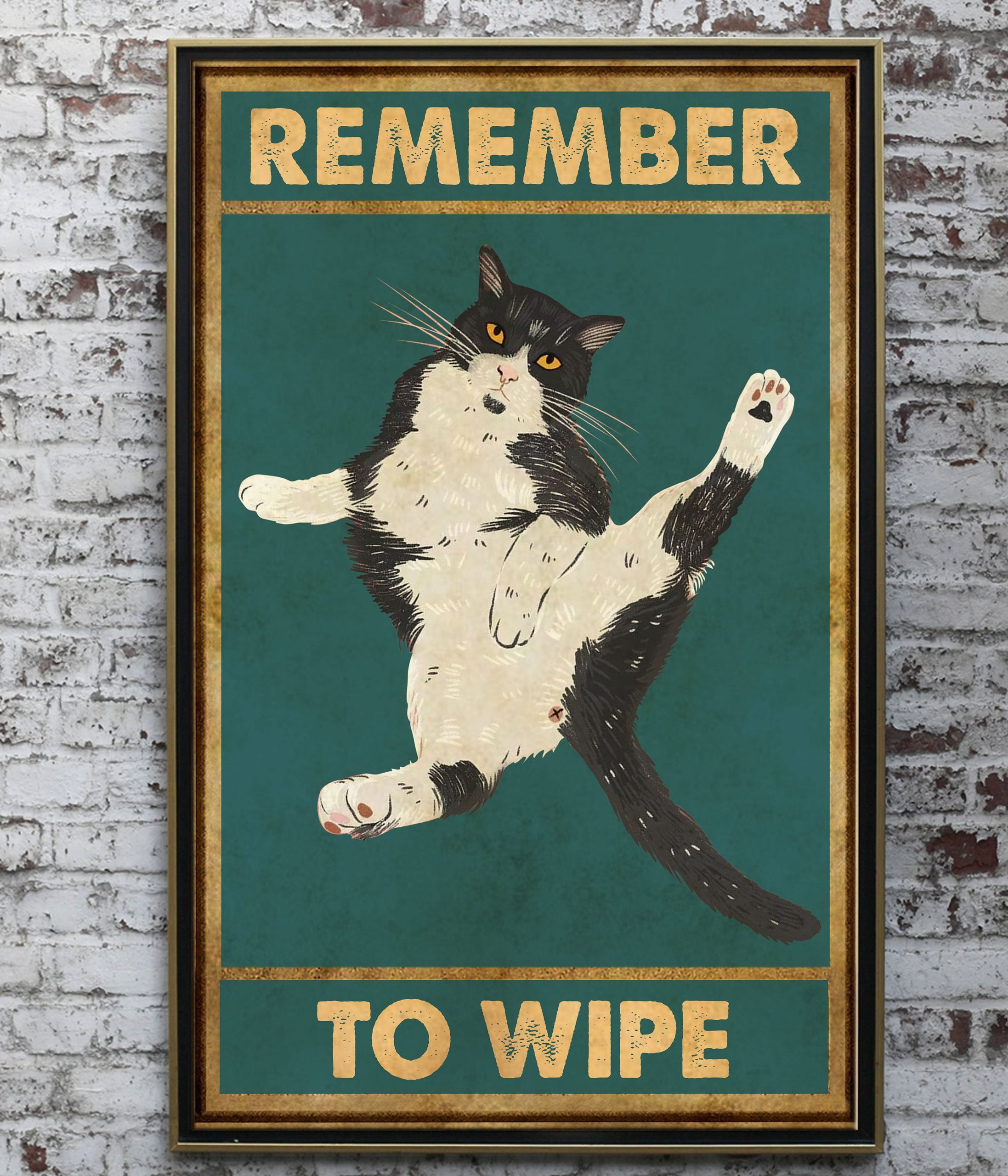 Remember To Wipe Vertical Poster Matte Wall Art Decor 16 x 24 Inch ...