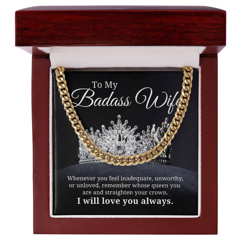 Remember Whose Queen You Are, Cuban Link Chain - Stainless Steel ...