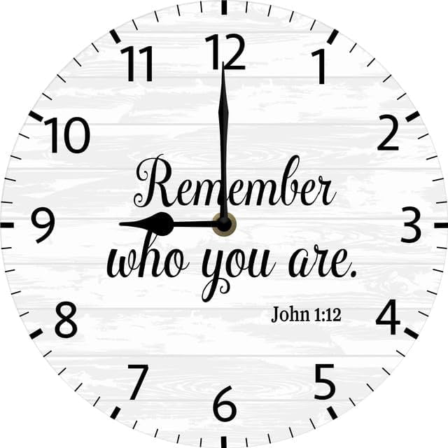 Remember Who You Are Christian Wall Clock Gift For Women Inspirational ...