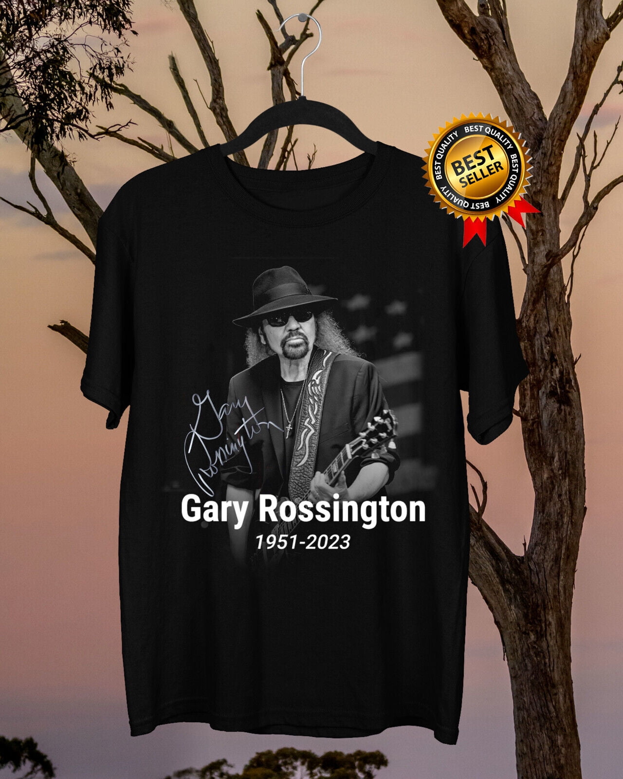 Remembering Gary Rossington 1951-2023 Black All Size Shirt AA1203 - Walmart.com