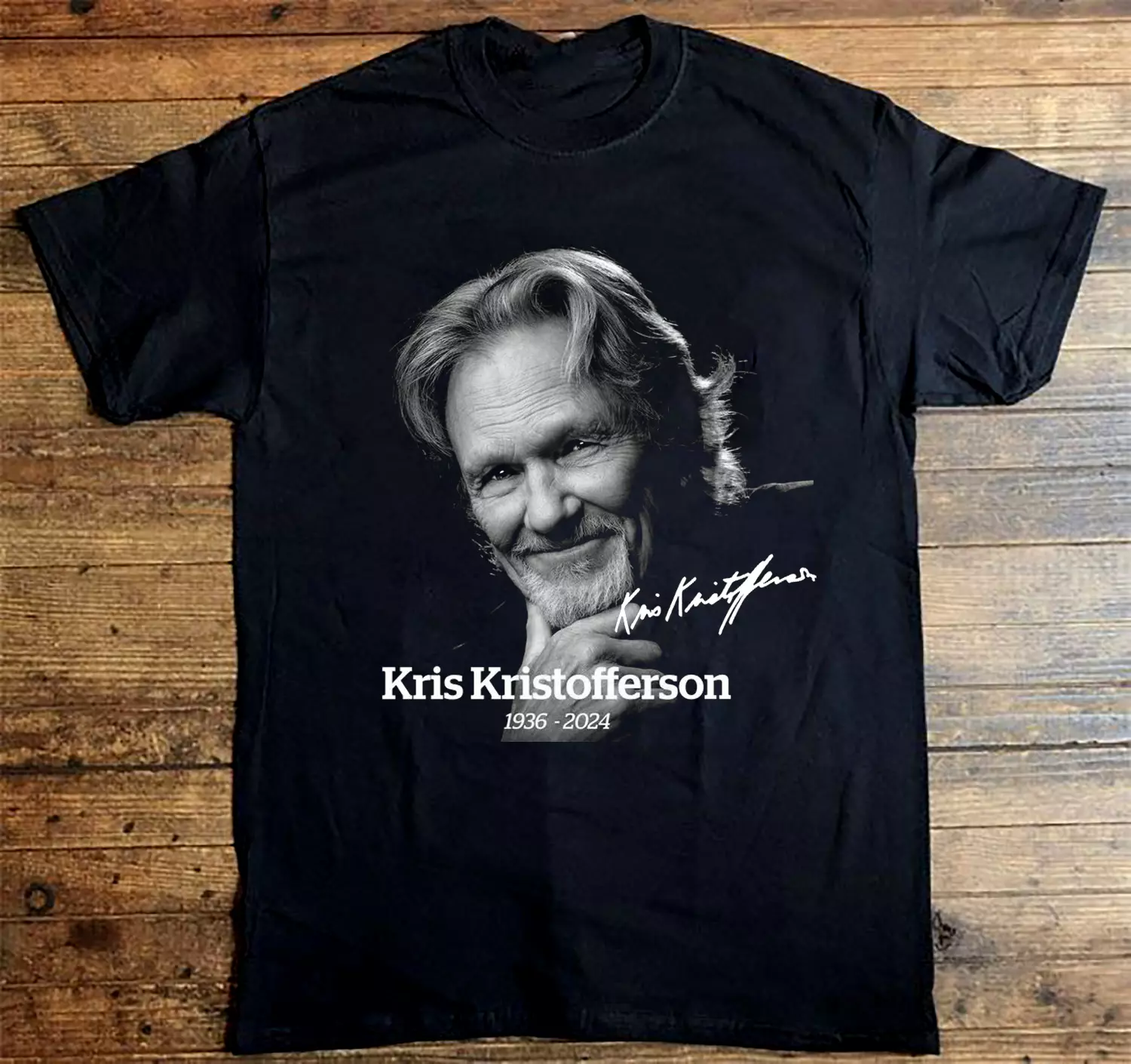 Remembering Kris Kristofferson Signature 1936-2024 Black All Size Shirt ...