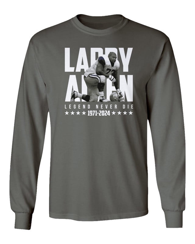 Remembering Larry 1971-2024 Football Star Tribute Long Sleeve T-Shirt (Gray, Large) - Walmart.com