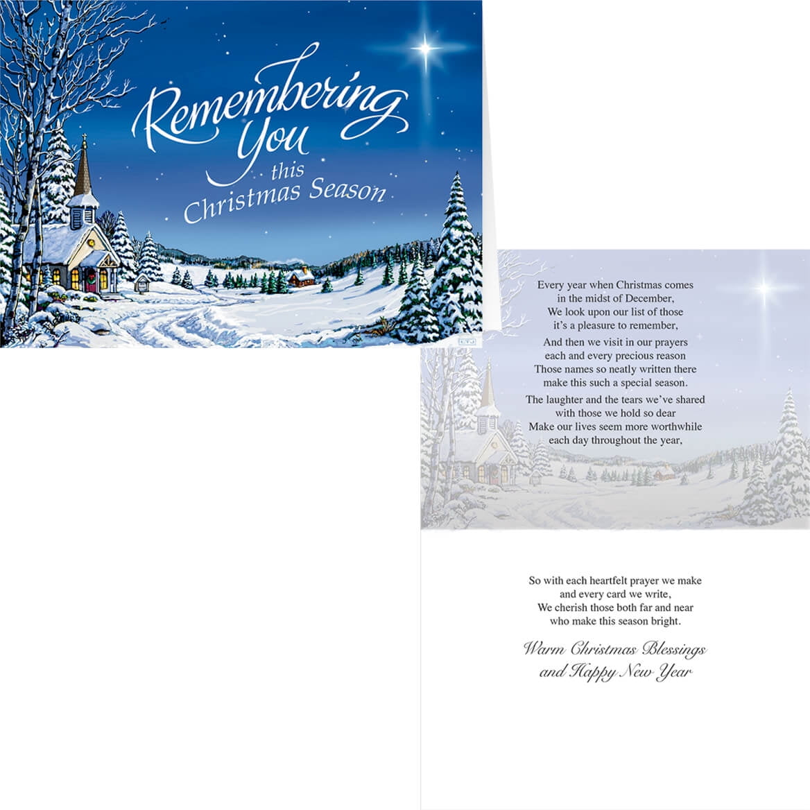 Remembering You Chrisas Card Set of 20 - Walmart.com