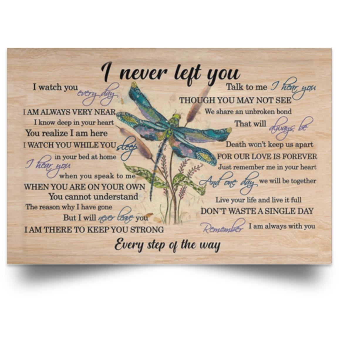 Remembrance GiftI Never Left You I Watch You Everyday Dragonfly Poster ...