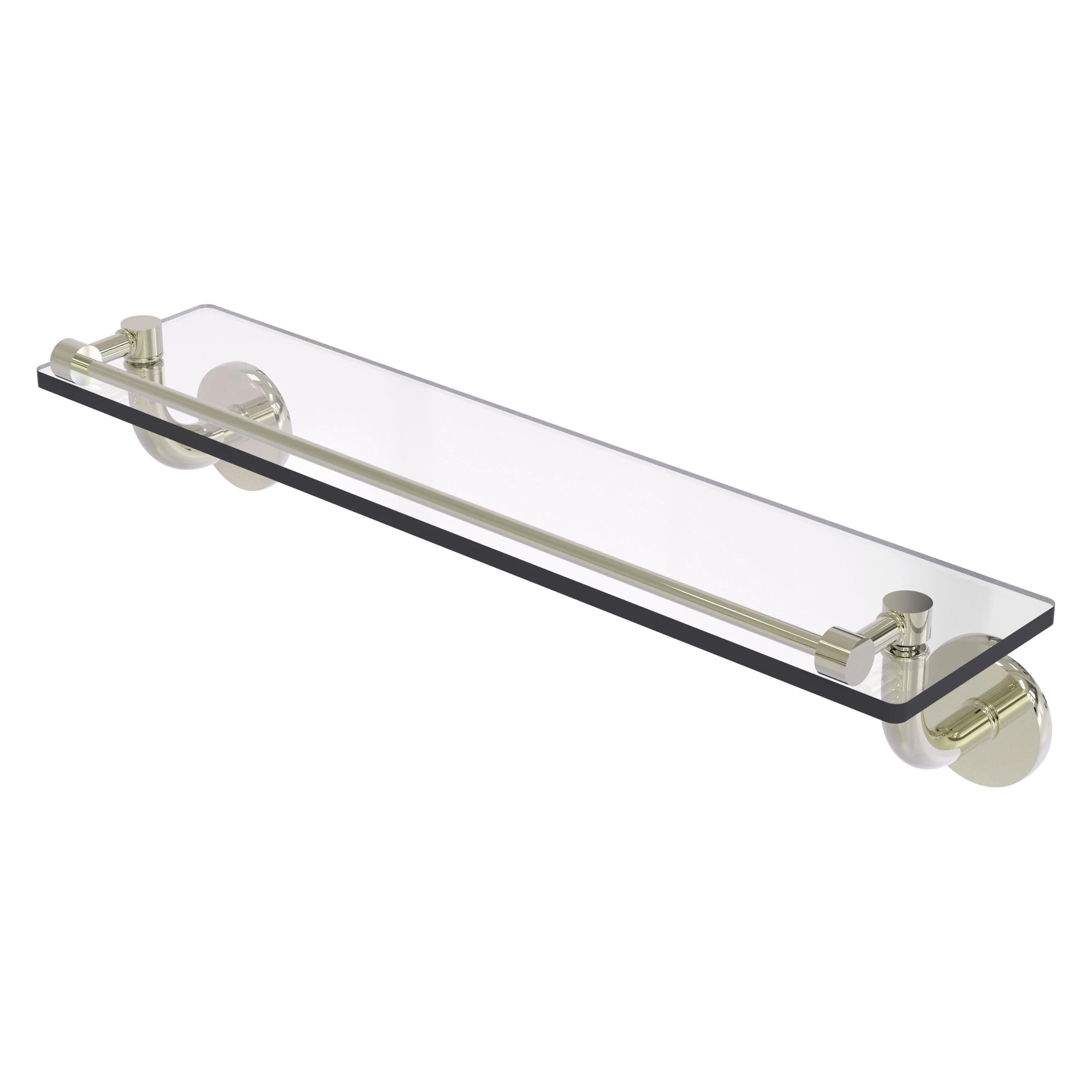 Remi Collection 22 Inch Glass Vanity Shelf with Gallery Rail - Walmart.com
