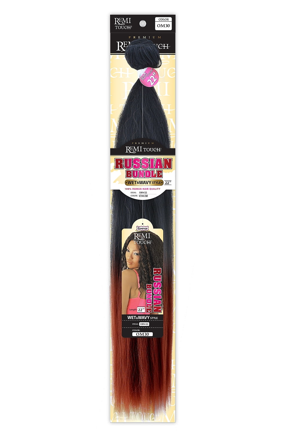 Remi Touch Russian Single Bundle Wet & Wavy 26 - Color 99J - Walmart.com
