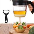 Remiawy Fat Separator with Bottom Release, 4 Cup Gravy and Oil ...