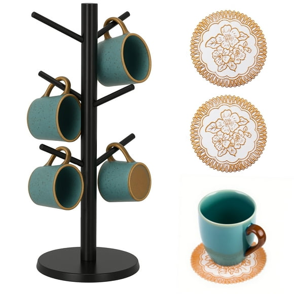 Stackable Coffee Mugs With Rack
