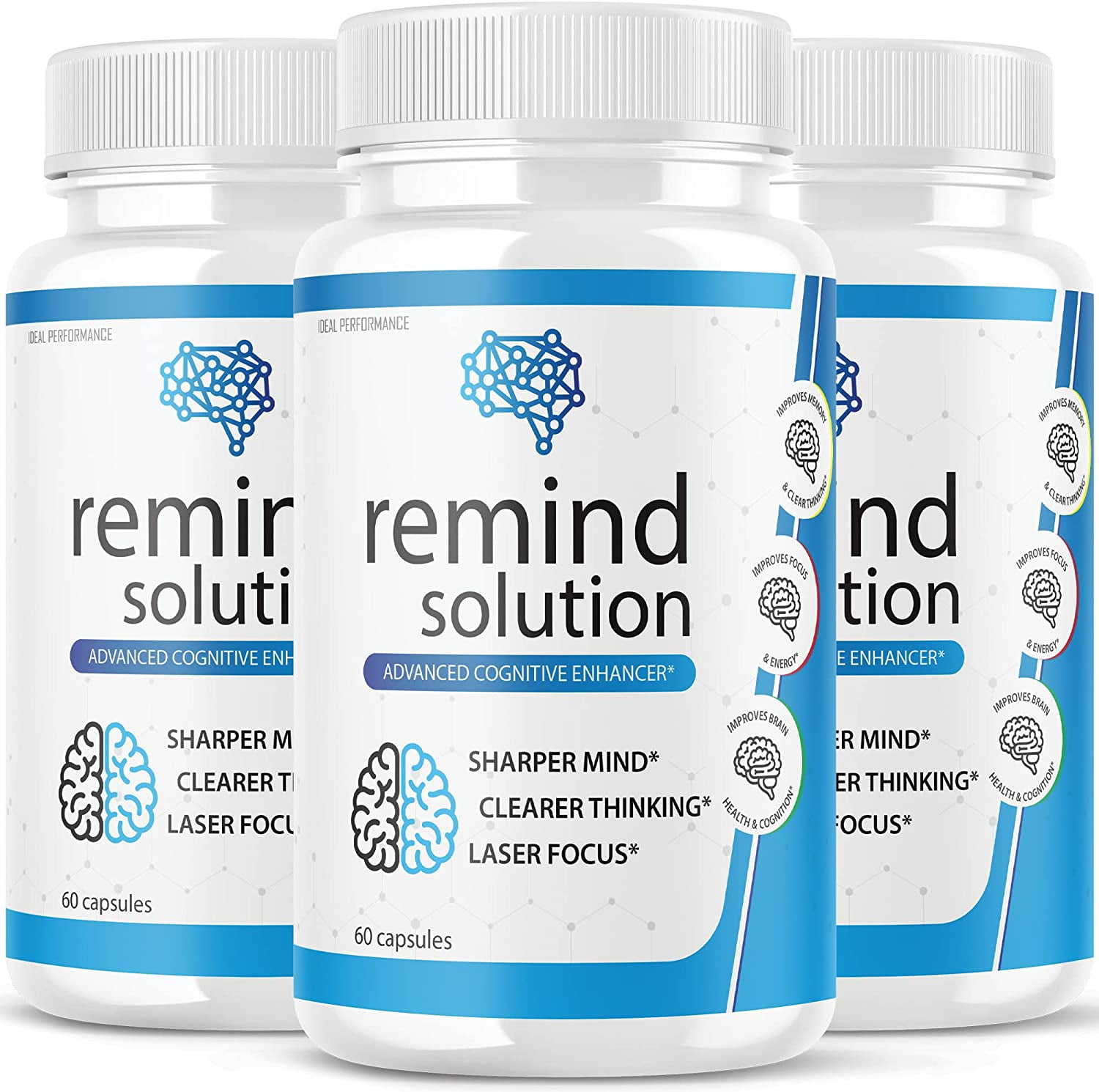 Remind Solution For Powerful Memory Support (3 Pack) - 180 Capsules ...