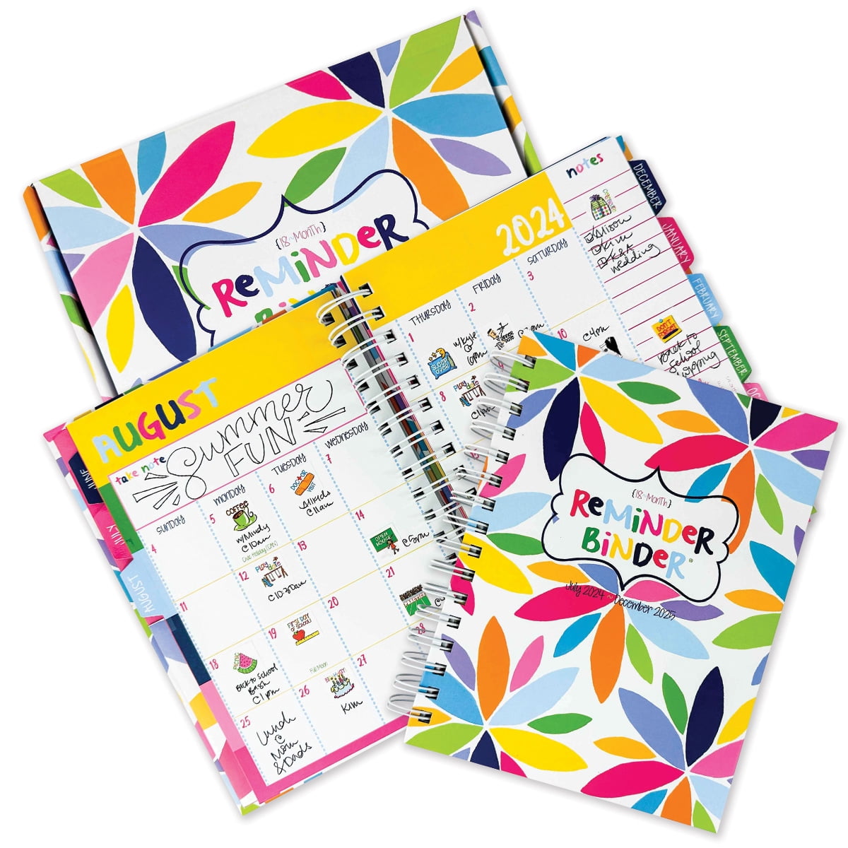 Reminder Binder® 2024-2025 Planner; 18-month Calendar with 361 Planner ...