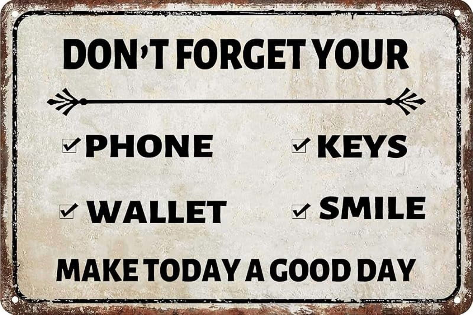 Reminder Decor Reminder Checklist Metal Tin Sign Don't Forget Your ...