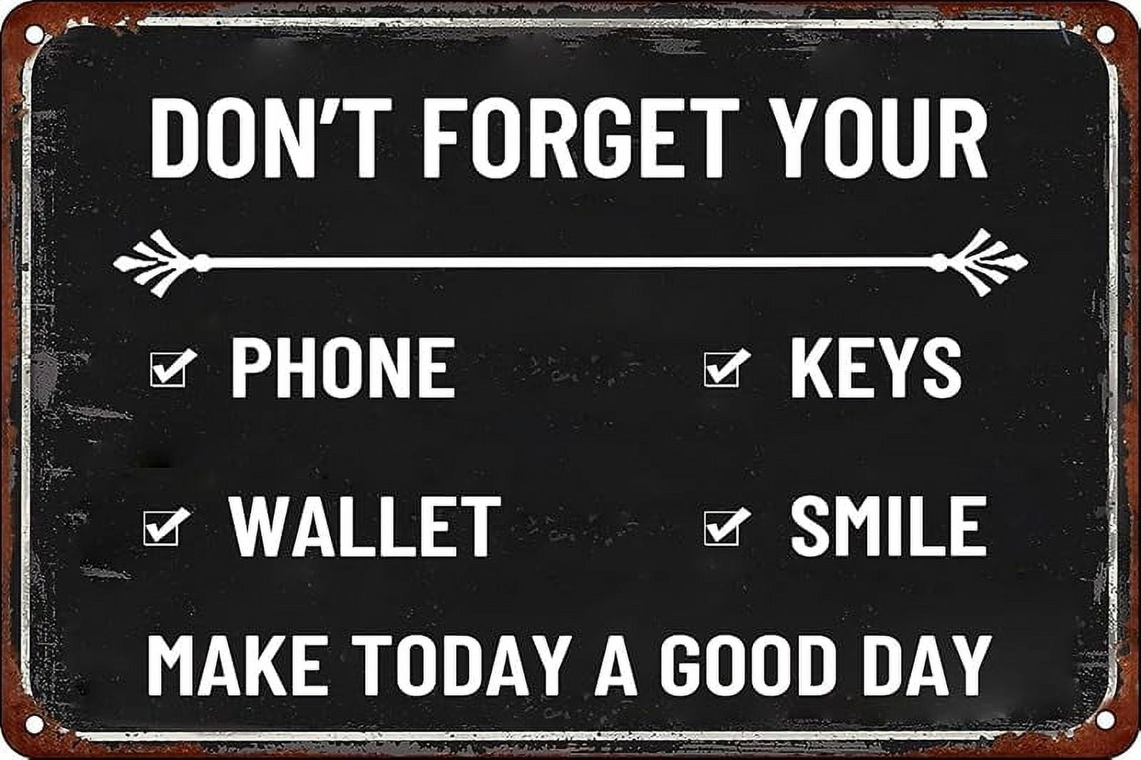 Reminder Decor Reminder Checklist Metal Tin Sign Don't Forget Your ...