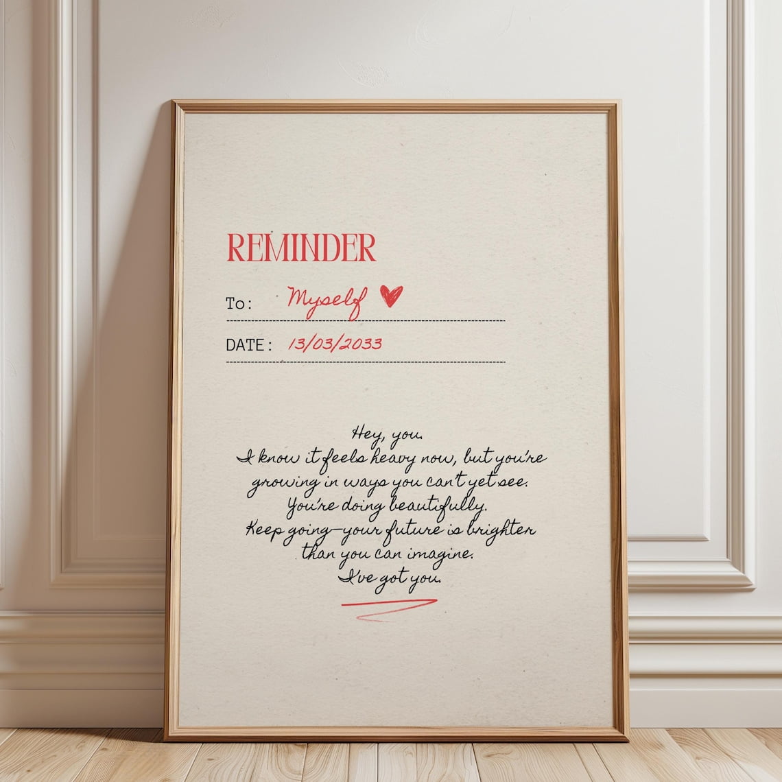 Reminder From Future You • Affirmation Letter Print • Self Love Quote ...