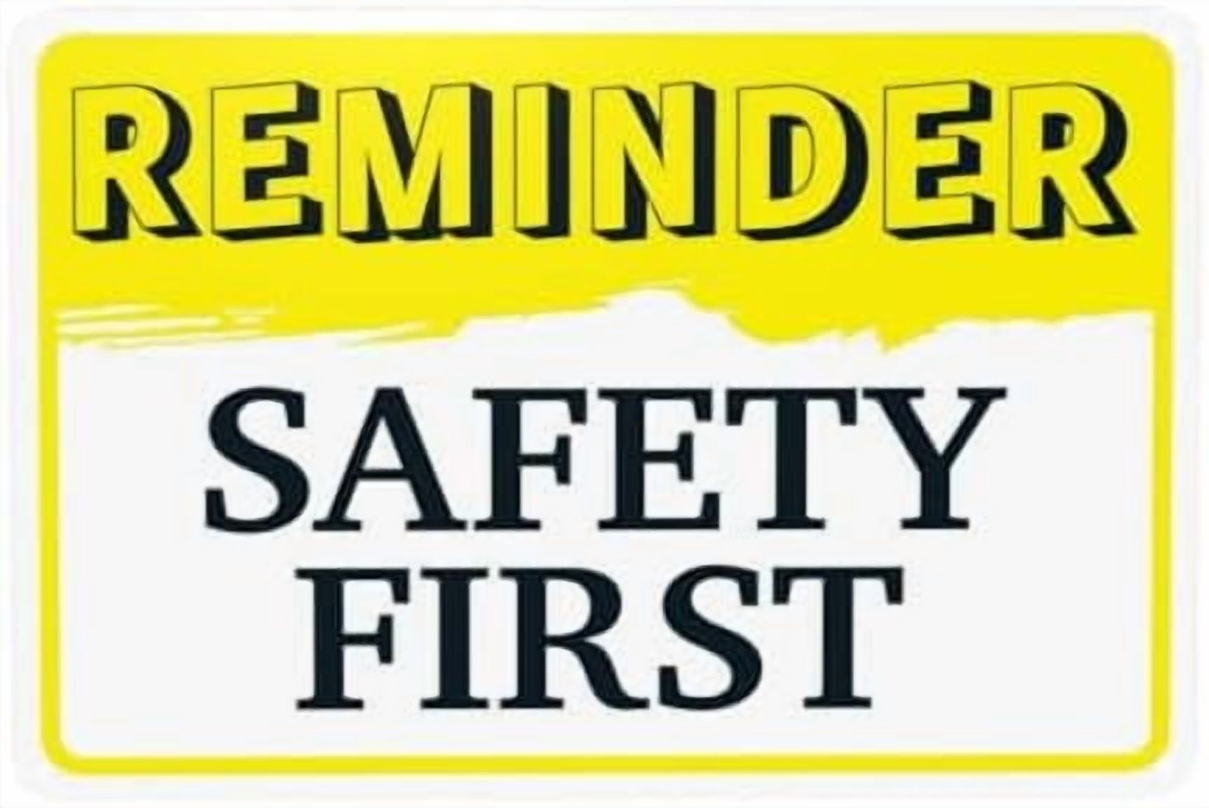 Reminder Safety First Warning Sign, Slogan Security Metal Signs for ...