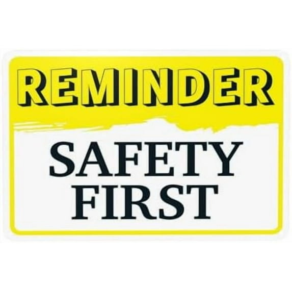 Reminder Safety First Warning Sign, Slogan Security Metal Signs for ...