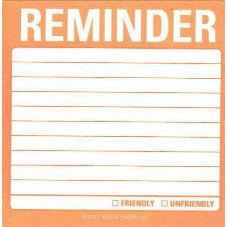Reminder Note Template